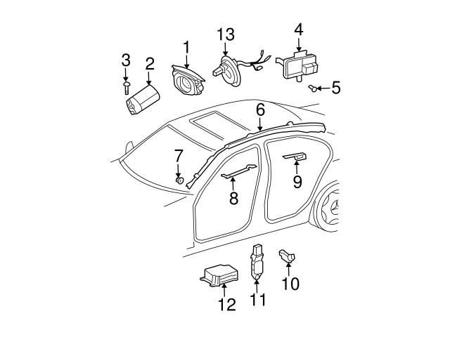 Genuine Mercedes 0038212851 Impact Sensor; Left Front, Right Front ...