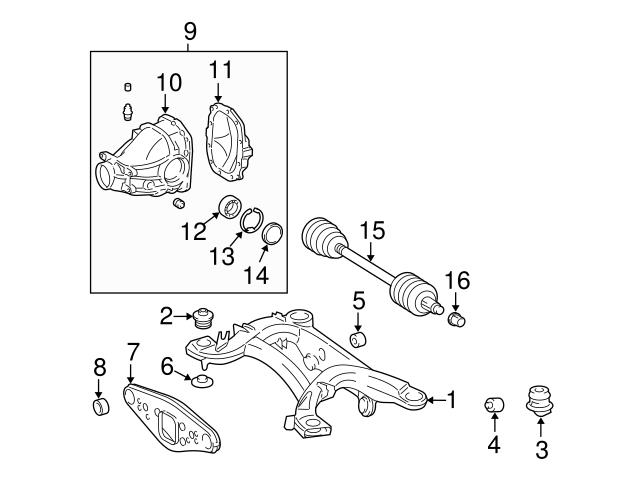 Genuine Mercedes 0039801202 Differential Carrier Bearing; Left, Right ...