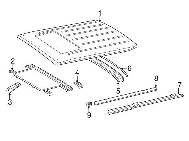 Genuine Mercedes 0039895885 Roof Drip Molding Seal; Left, Right - Mercedes