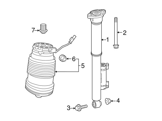 Genuine Mercedes 0039901803 Shock Absorber Bolt; Lower Left/Right ...