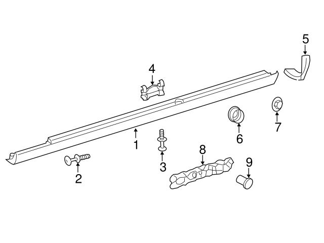 Genuine Mercedes 0039903497 Bumper Cover Heate Shield Rivet; Left Lower ...