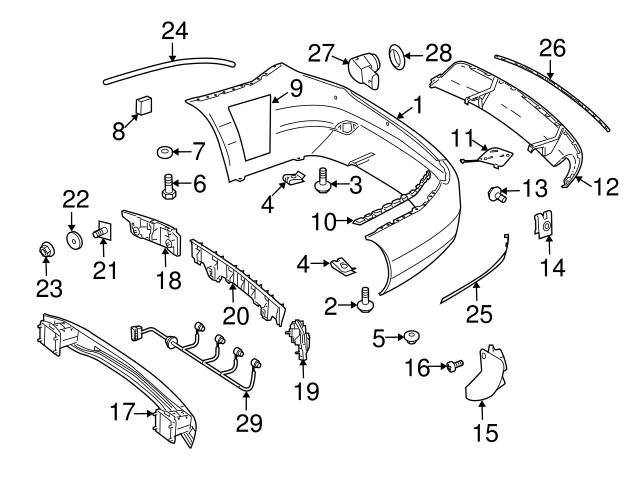 Genuine Mercedes 0039906450 Bumper Cover Nut; Rear Left/Right - Mercedes