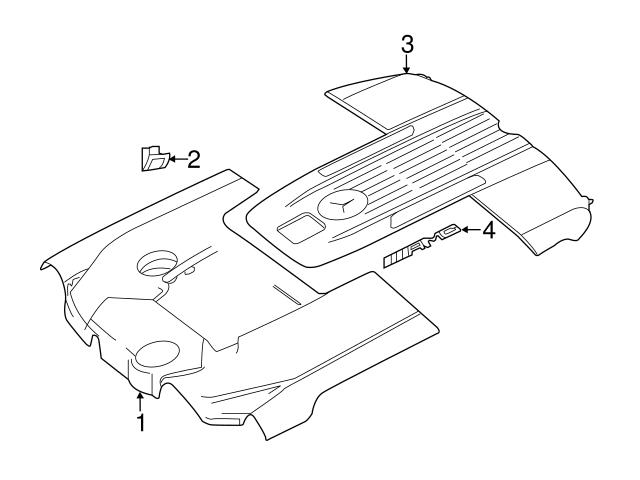 Genuine Mercedes 0039915170 Engine Cover Clip; Front Left - Mercedes