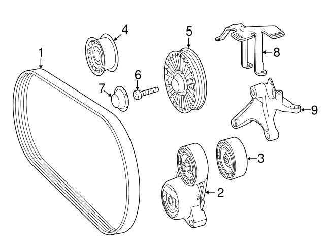 Genuine Mercedes 0039935596 Serpentine Belt - Mercedes