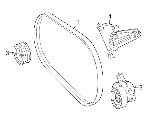 Genuine Mercedes 0039937596 Serpentine Belt - Mercedes