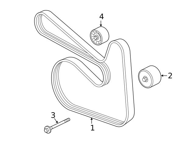 Genuine Mercedes 0039938796 Serpentine Belt - Mercedes