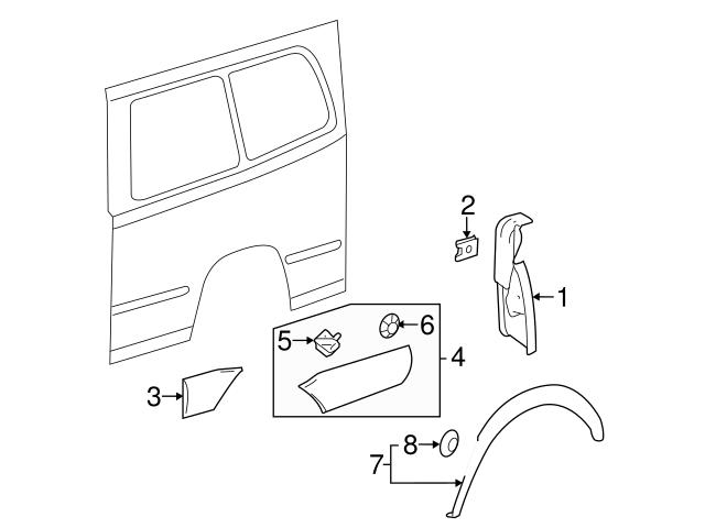 Genuine Mercedes 0039948745 Quarter Panel Splash Shield Clip - Mercedes