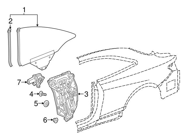 Genuine Mercedes 0039976786 Window Regulator Grommet; Left Upper, Right ...