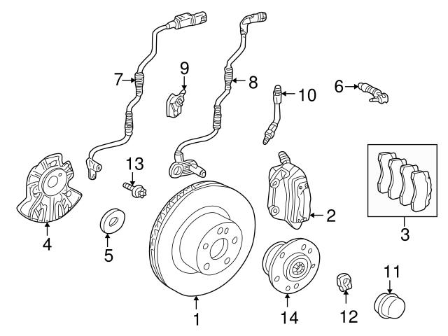 Genuine Mercedes 004420062041 Brake Pad Set; Front | 0034203320 ...