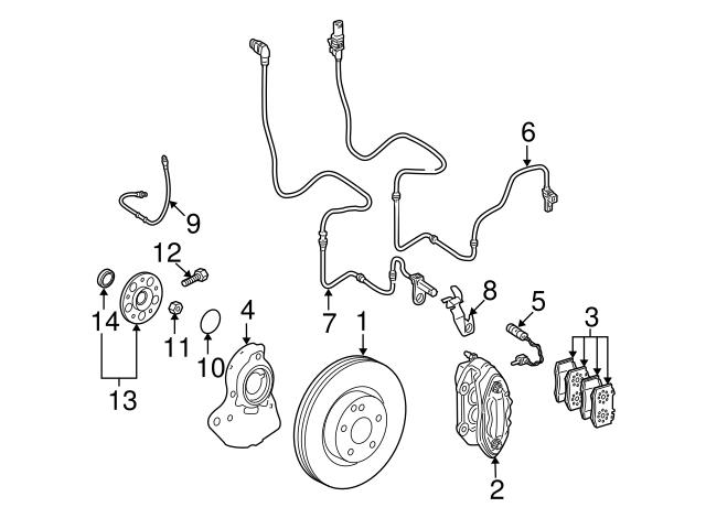 Genuine Mercedes 0044202383 Brake Caliper; Front Left - Mercedes