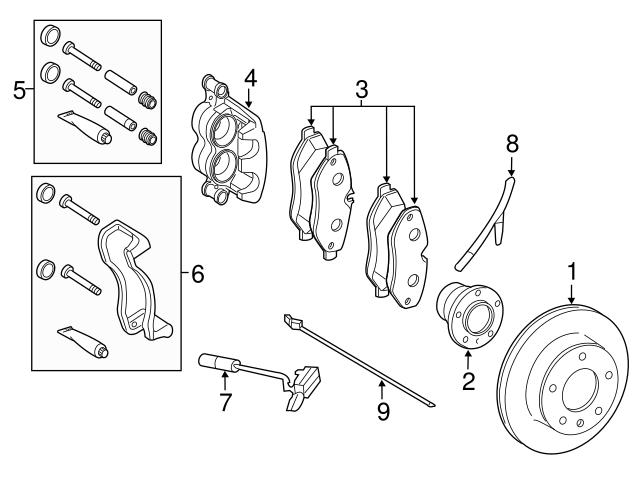 Genuine Mercedes 004420538380 Brake Caliper; Left - Mercedes ...