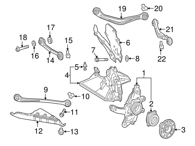 Genuine Mercedes 0049906405 Trailing Arm Bolt; Left, Right - Mercedes