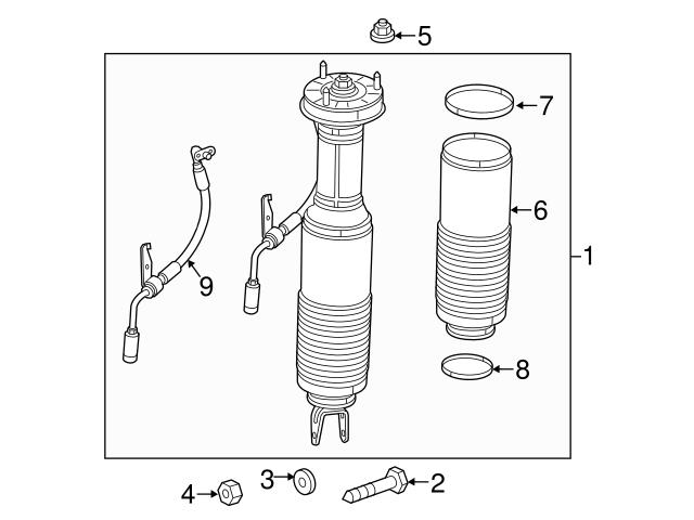 Genuine Mercedes 0049909200 Shock Absorber Bolt; Left, Right - Mercedes