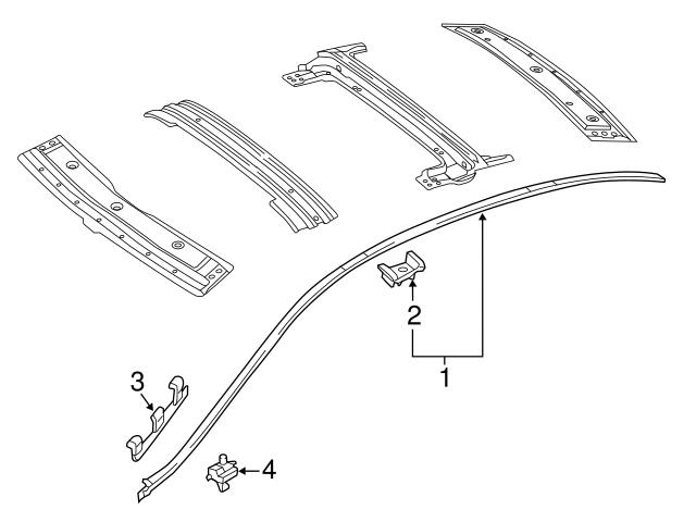 Genuine Mercedes 0049910670 A Pillar Trim Panel Insert Clip; Left ...