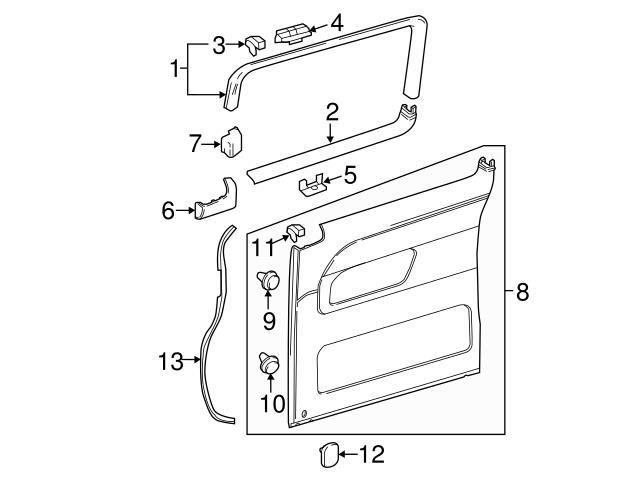 Genuine Mercedes 0049912270 Liftgate Trim Panel Clip; Upper Left/Right ...