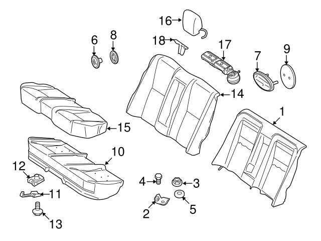 Genuine Mercedes 0049941845 Radiator Support Splash Shield Clip; Left ...
