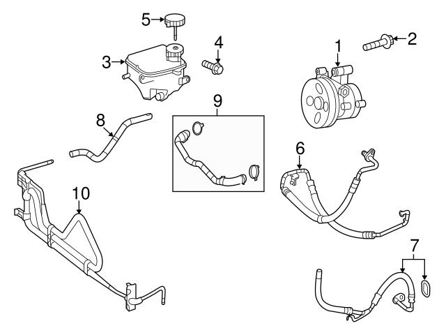 Genuine Mercedes 0049974552 Power Steering Reservoir Line Hose ...