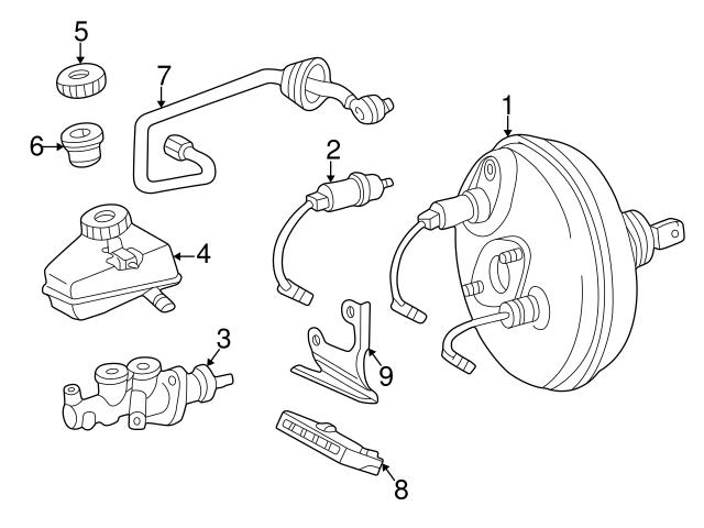 Brake Master Cylinders for Mercedes C43 - TRW, Genuine Mercedes