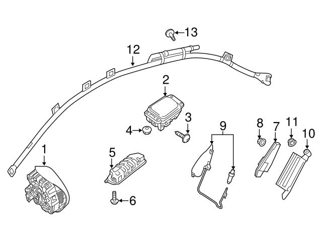 Genuine Mercedes 0059906112 Instrument Panel Air Bag Bolt; Lower Left ...