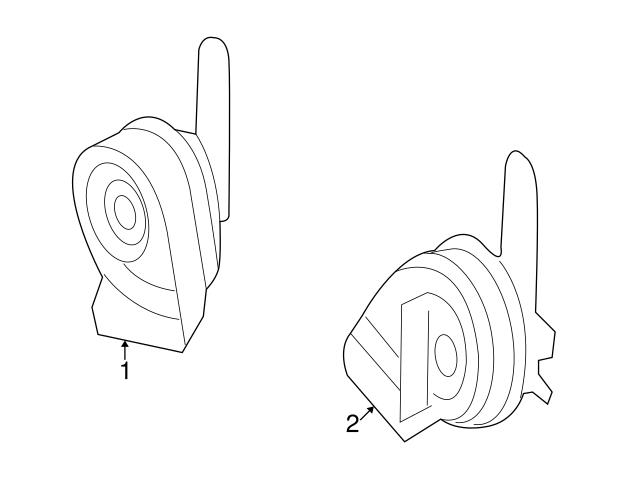 Genuine Mercedes 0065420620 Horn - Mercedes | 0055422420 0055426320