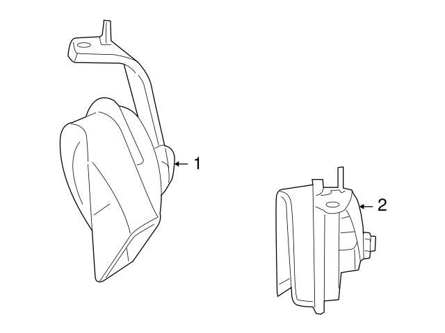 Genuine Mercedes 0065429520 Horn; Right - Mercedes