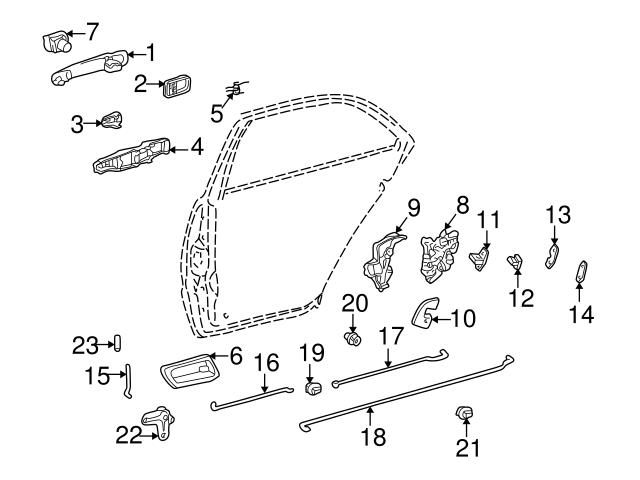 Genuine Mercedes 0069886378 Door Lock Rod Clip; Rear, Front - Mercedes