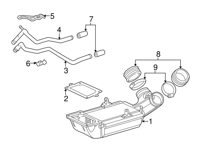 Genuine Mercedes 0069970790 Engine Air Duct Clamp; Upper Left/Right ...