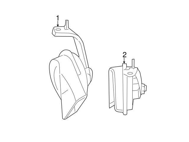 Genuine Mercedes 0075427120 Horn; Left - Mercedes | 0065428320