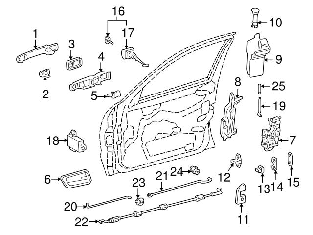 Genuine Mercedes 0079884278 Door Lock Rod Clip; Front Rearward Left ...