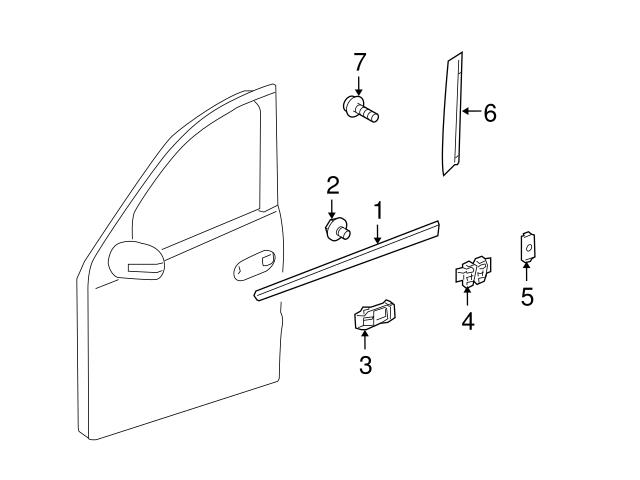 Genuine Mercedes 0079907404 Door Applique Screw; Front Left/Right ...