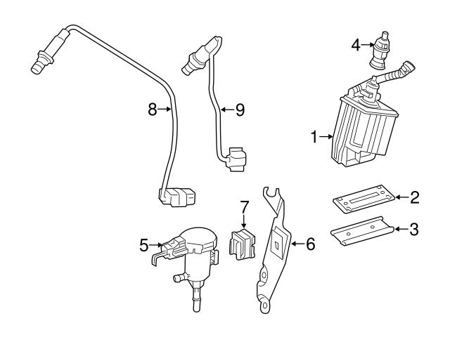 Genuine Mercedes 0085423318 Oxygen Sensor; Rear Left/Right - Mercedes