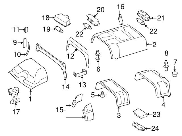 Genuine Mercedes 0089880978 Door Interior Trim Panel Retainer; Upper ...