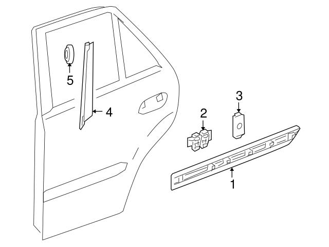 Genuine Mercedes 0089886378 Door Molding Clip; Front Left/Right - Mercedes