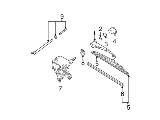 Genuine Mercedes 0089979781 Back Glass Wiper Arm Grommet - Mercedes