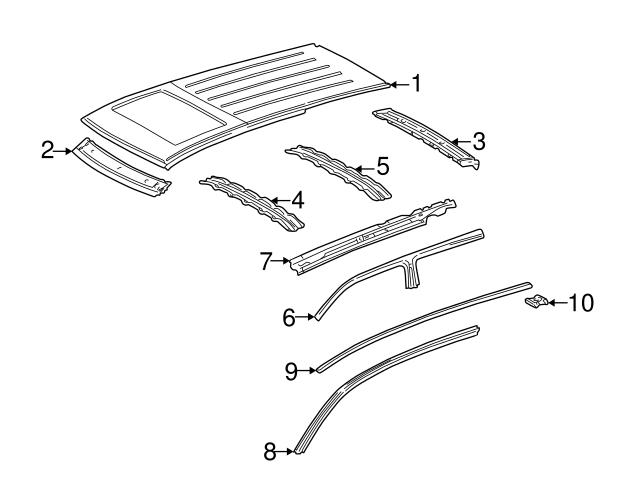 Genuine Mercedes 0099884978 Roof Molding Clip - Mercedes