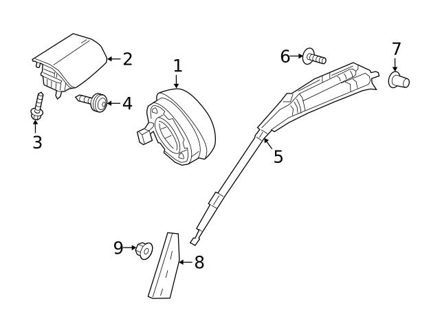 Genuine Mercedes 0099904804 Curtain Air Bag Bolt; Left, Right - Mercedes