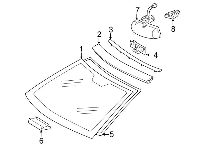 Genuine Mercedes 0119884578 Windshield Molding Clip - Mercedes