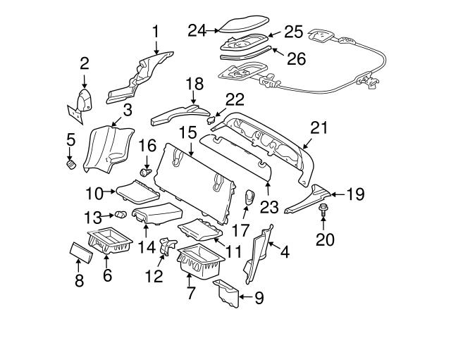 Genuine Mercedes 0119884678 Partition Panel Clip; Lower Left/Right ...