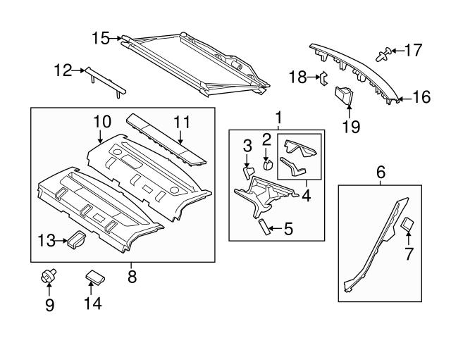 Genuine Mercedes 0119888378 C Pillar Trim Panel Clip; Front Upper ...