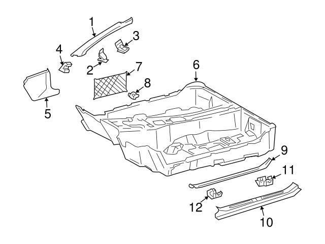 Genuine Mercedes 0119889078 Door Sill Plate Clip; Inner Left/Right ...
