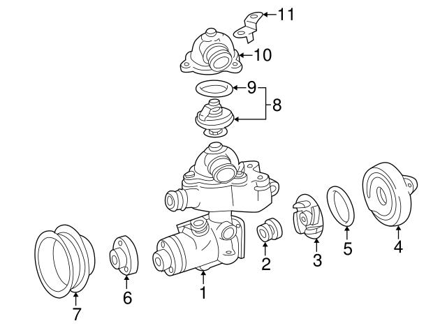 Genuine Mercedes 011997244864 Water Pump Gasket - Mercedes | 0119972448