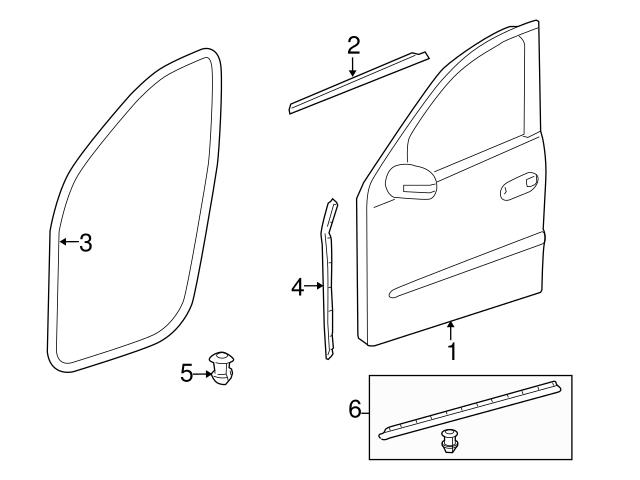 Genuine Mercedes 0129883178 Door Seal Clip; Left Lower, Right Lower ...