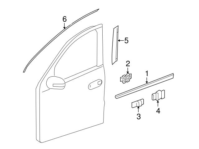 Genuine Mercedes 0129884978 Door Molding Clip; Rear - Mercedes