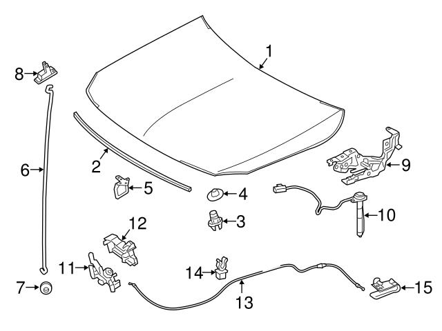 Genuine Mercedes 0129887978 Hood Release Cable Clip - Mercedes