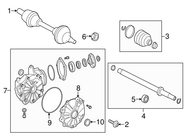 Genuine Mercedes 0159976346 Axle Shaft Seal; Left, Front Left Outer ...