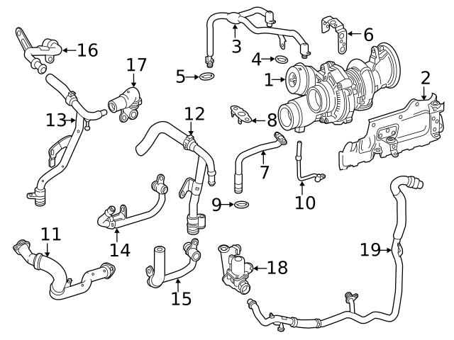 Genuine Mercedes 0169971745 Turbocharger Oil Line Gasket; Left, Right ...