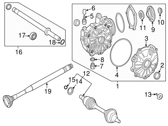 Genuine Mercedes 0169975146 Differential Seal; Front - Mercedes ...