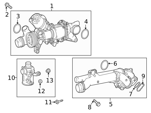 Genuine Mercedes 0249979545 Coolant Pipe O-Ring; Rear, Front - Mercedes