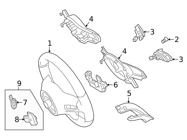 Genuine Mercedes 09946400059E38 Steering Wheel Cover; Upper - Mercedes