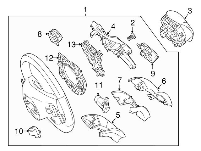Genuine Mercedes 0994640513648490 Steering Wheel Trim; Upper - Mercedes ...